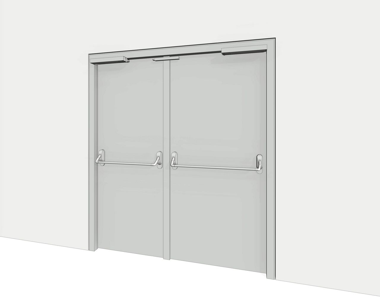 Steel door NFR- EI30, evacuation (EN 1125) - active leaf | ASSA ABLOY